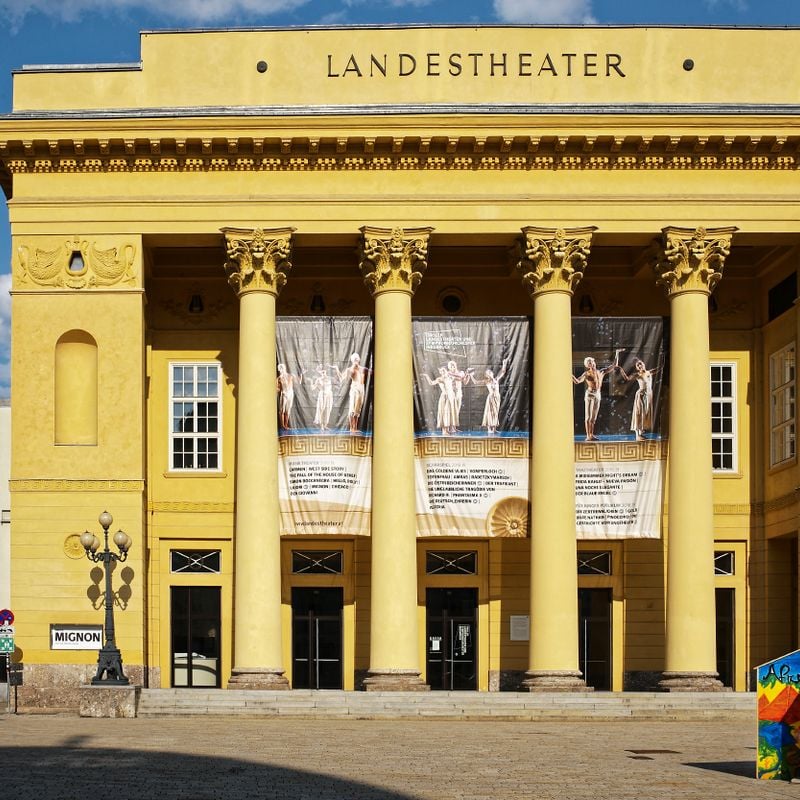 Grand building of the Tyrolean state theatre - Opera house and theatre ...